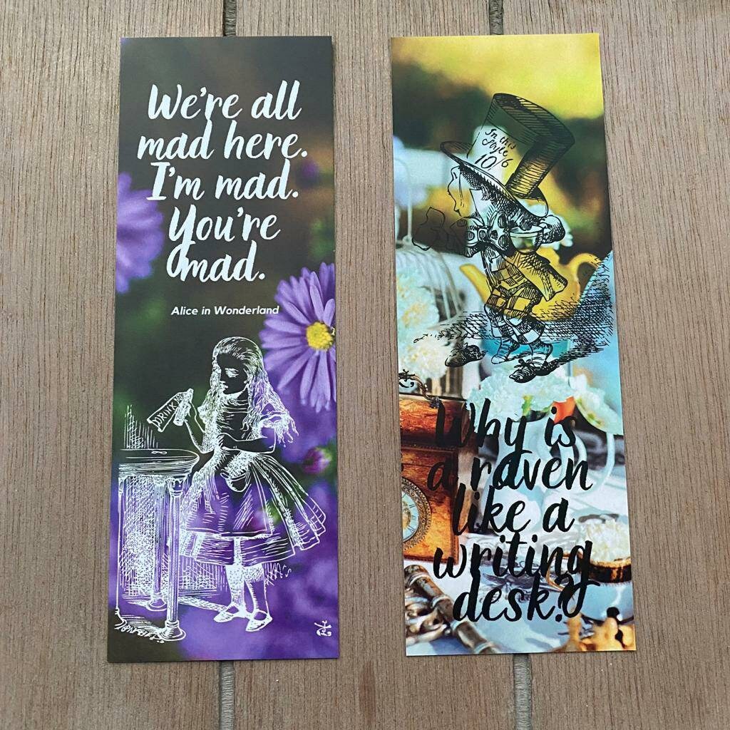 Alice in Wonderland Bookmark Lewis Carroll Reading Gift - Etsy UK