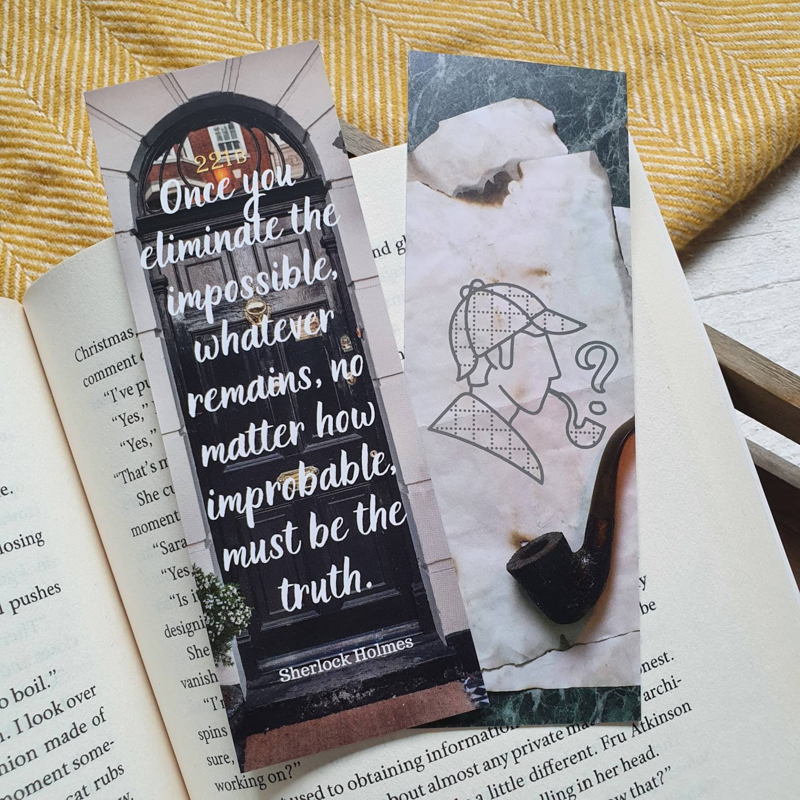 Sherlock Holmes Inspired Bookmark Quote Reading Gift - Etsy UK