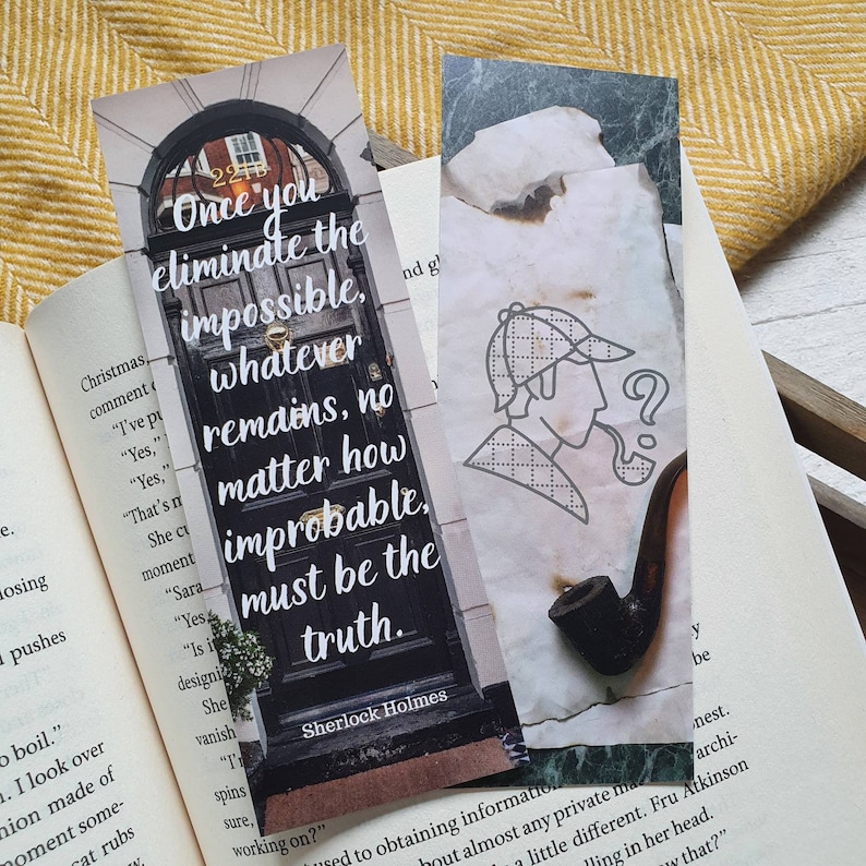 Sherlock Holmes Inspired Bookmark Quote Reading Gift - Etsy UK