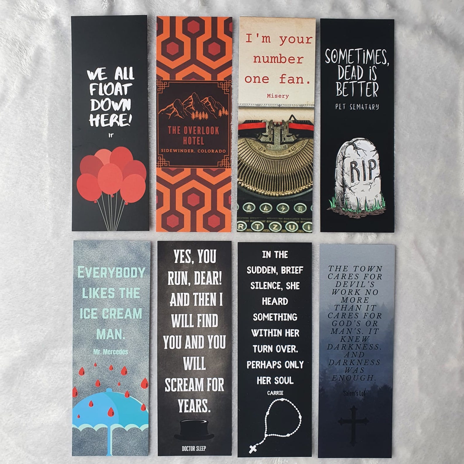 Stephen King Bookmark Set of 4 for the price of 3 Horror | Etsy