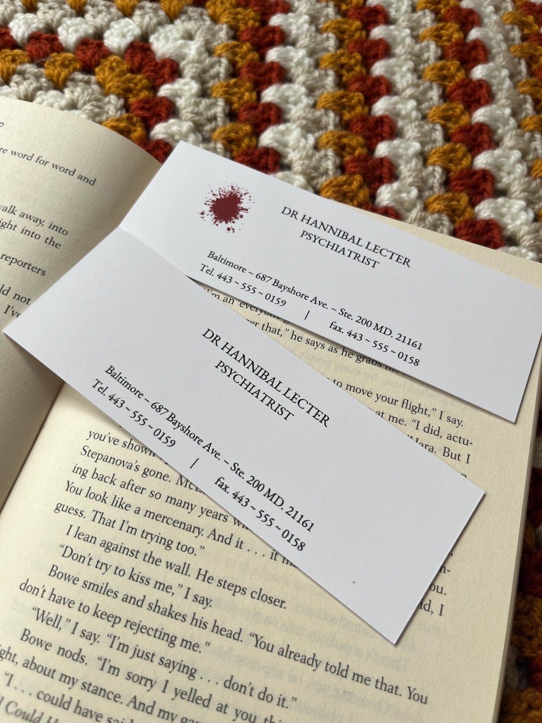 Hannibal Lecter Bookmark | Horror | Reading Gift | Book Gift | Horror ...