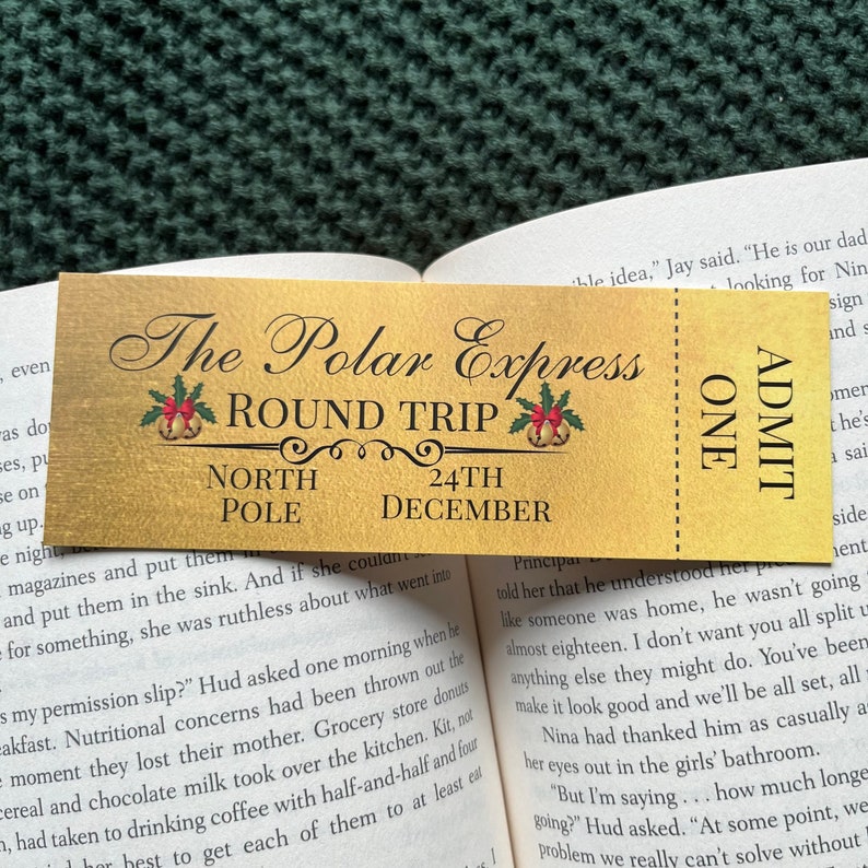 The Polar Express Inspired Bookmark Christmas Reading Gift - Etsy