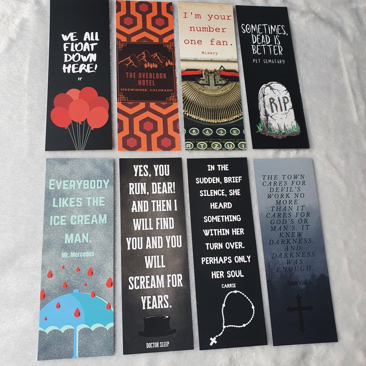Stephen King Bookmark Set of 4 for the price of 3 Horror | Etsy