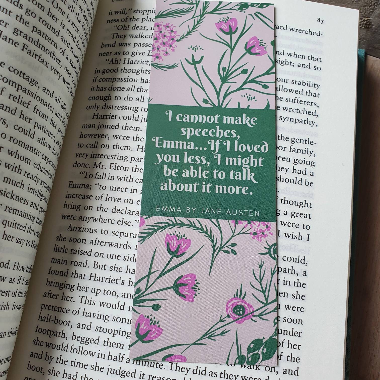 Emma Bookmark Jane Austen Reading Gift Book Gift | Etsy