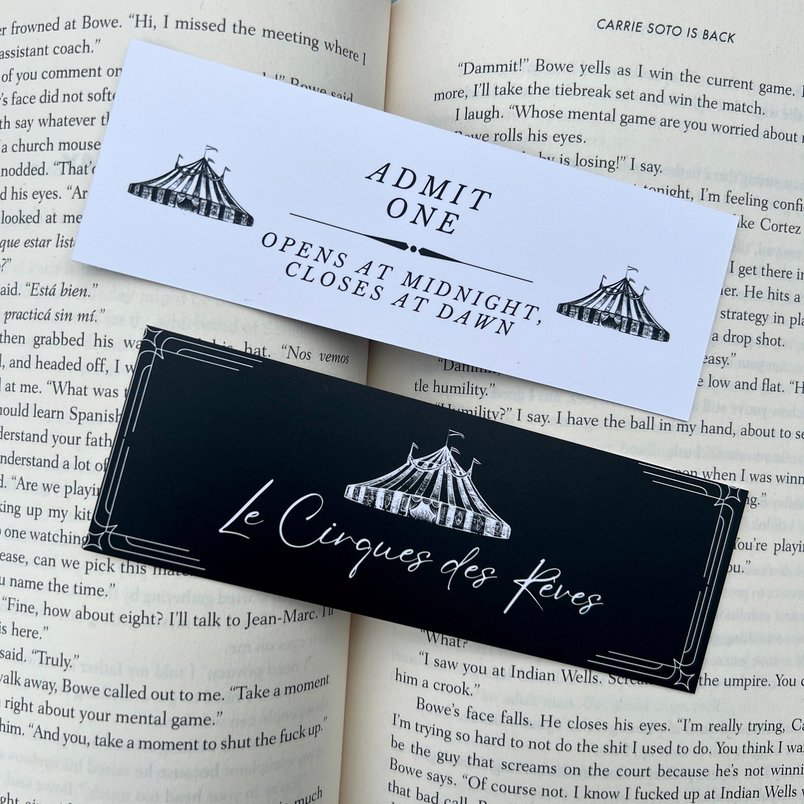 The Night Circus Ticket Inspired Bookmark | Quote | Reading Gift | Book ...