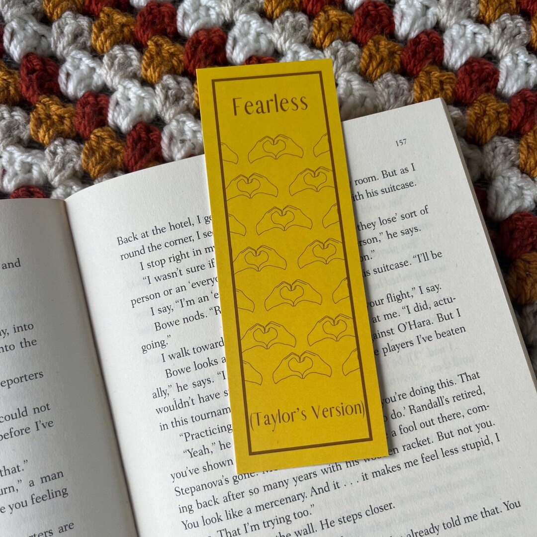Fearless Inspired Bookmark | Lyrics | Reading Gift | Book | Song Lyrics ...