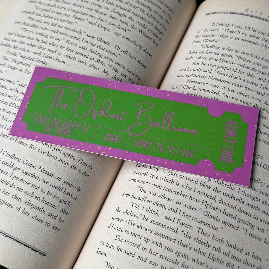 Wicked Inspired Bookmark | Fiyero | Reading Gift | Book Gift | Musical ...