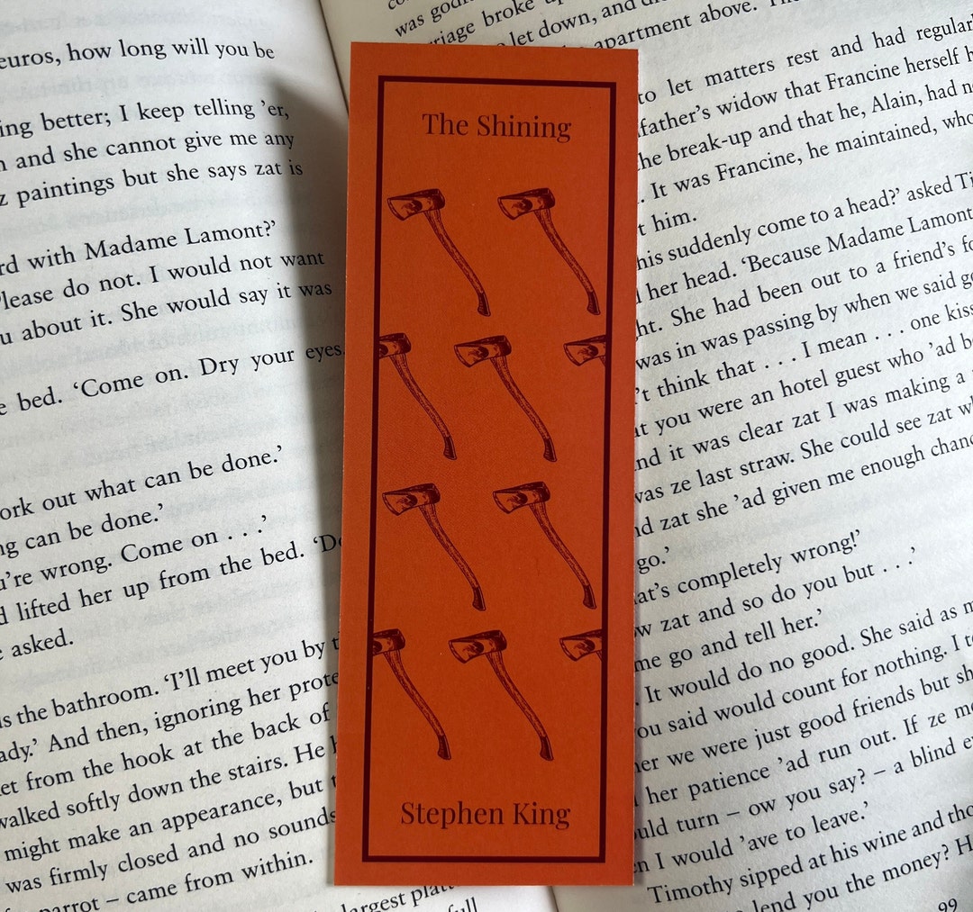 The Shining Bookmark Stephen King Horror the Overlook Hotel Reading ...