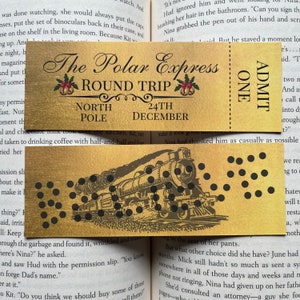 The Polar Express Inspired Bookmark Christmas Reading Gift Book Gift ...