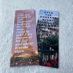 Les Miserables Inspired Bookmark Quote Reading Gift Book - Etsy