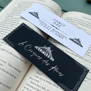 The Night Circus Ticket Inspired Bookmark | Quote | Reading Gift | Book ...