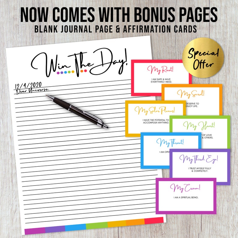 Win the Day Daily Mindfulness Planner Printable - Etsy