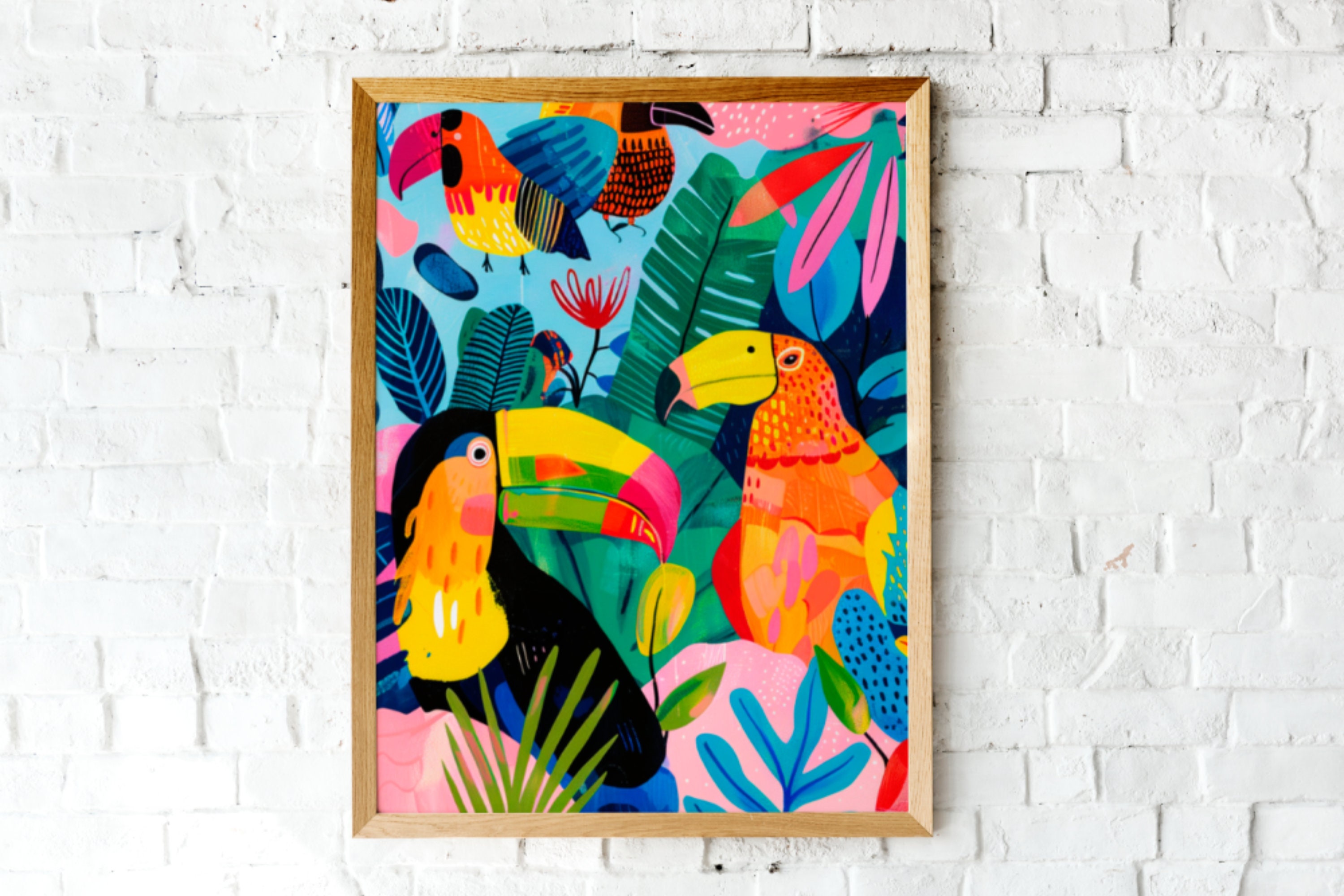 Printable Abstract Tropical Bird Art Print Modern Abstract Nature ...