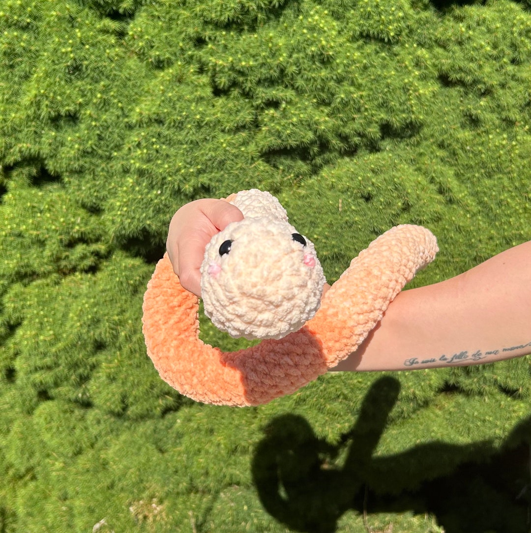 Peaches and Cream Jumbo Fluffy Snake Plushie - Etsy
