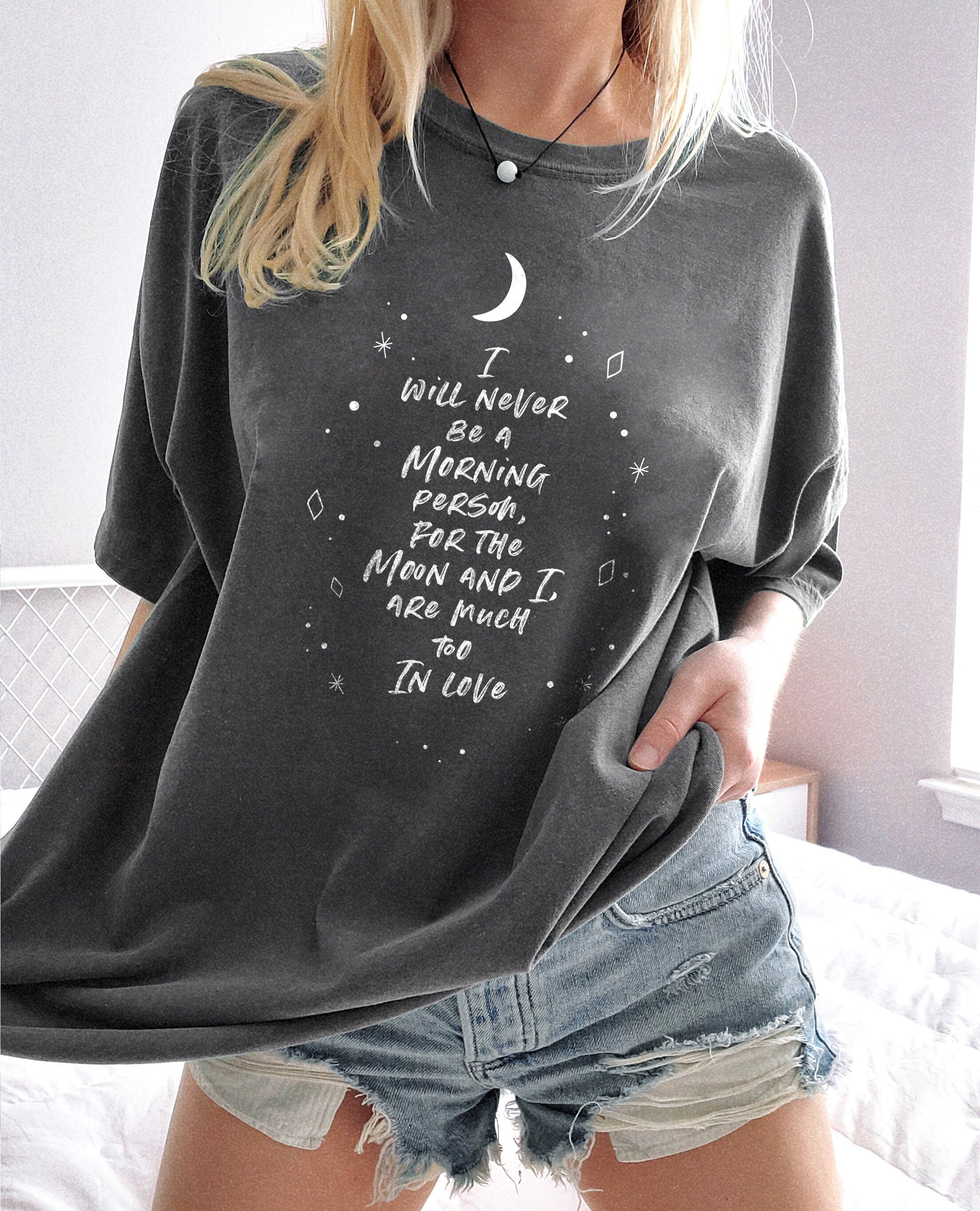 Moon And Stars Tshirt Celestial Tee Shirt Oversized T Shirt Etsy