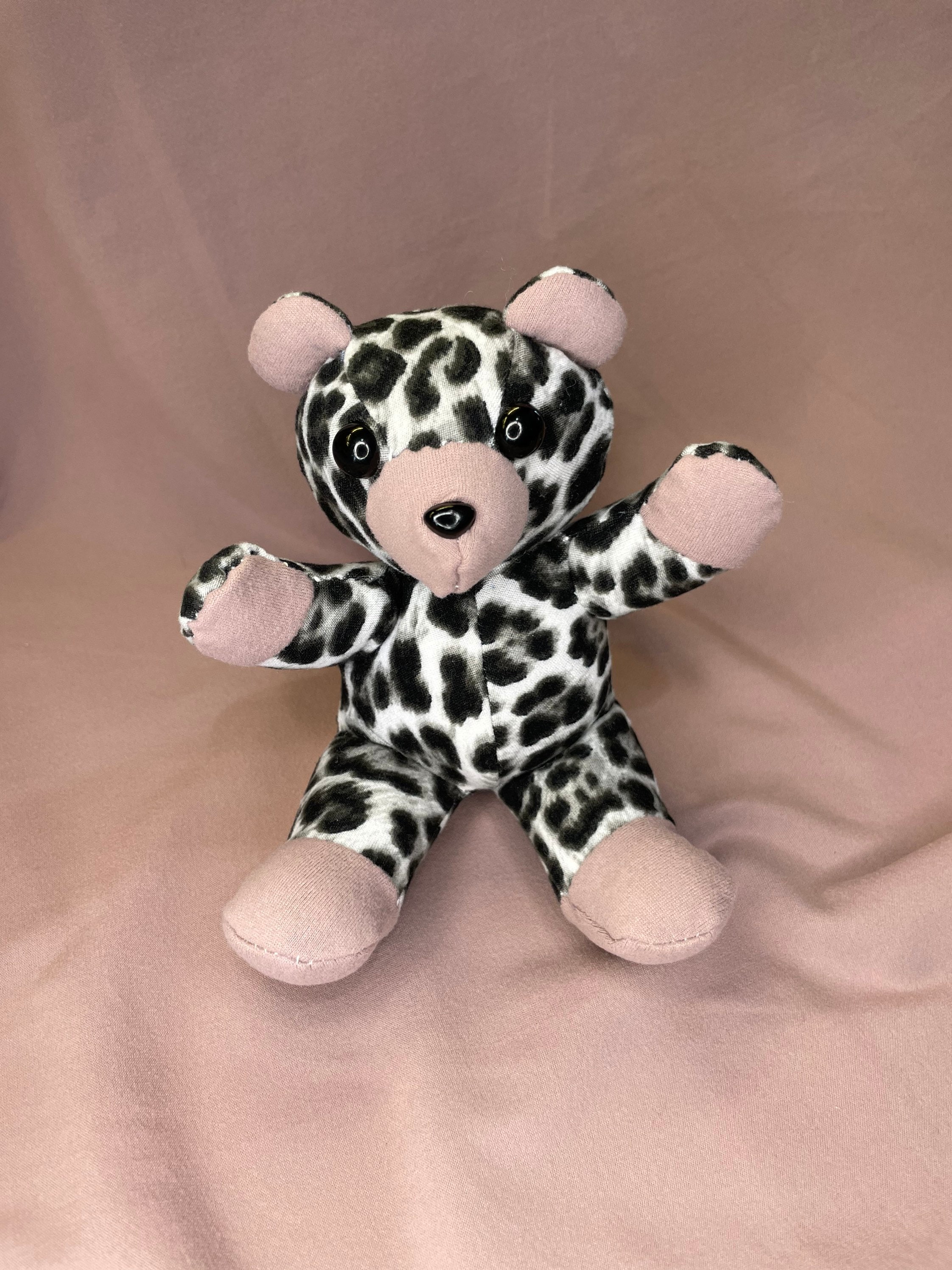 Handmade Little Leopard/cheetah Print Mini Teddybear, Mini-bear Made ...
