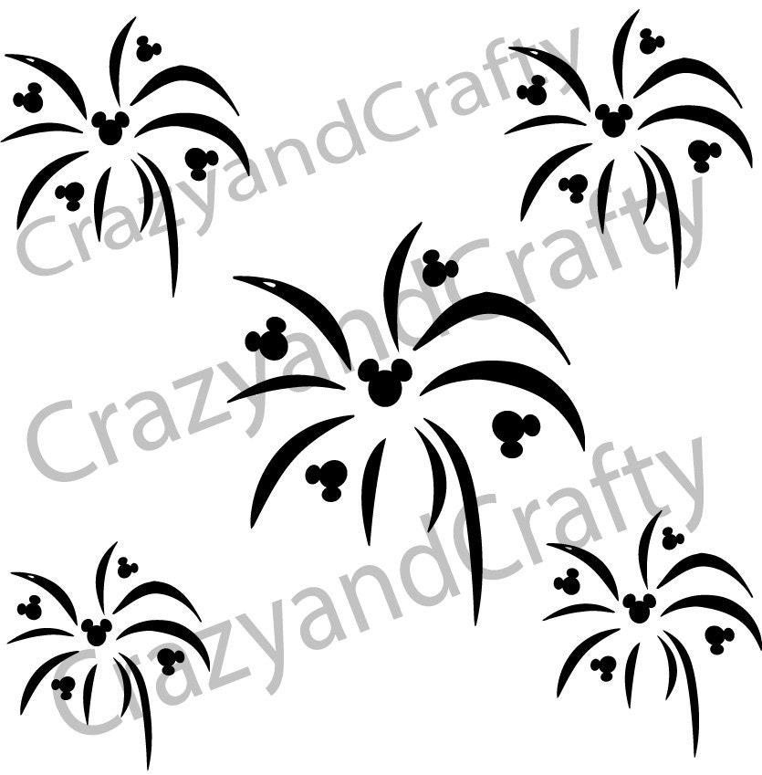 Mickey Head Inspired Firework SVG - Etsy