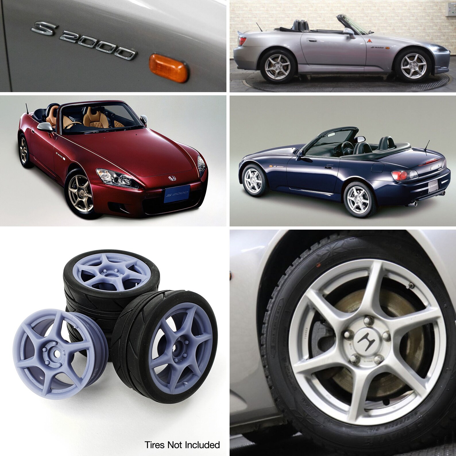 1:10 1/10 and M-scale RC Car Wheels Rims for Honda S2000 Bodyset | RC ...