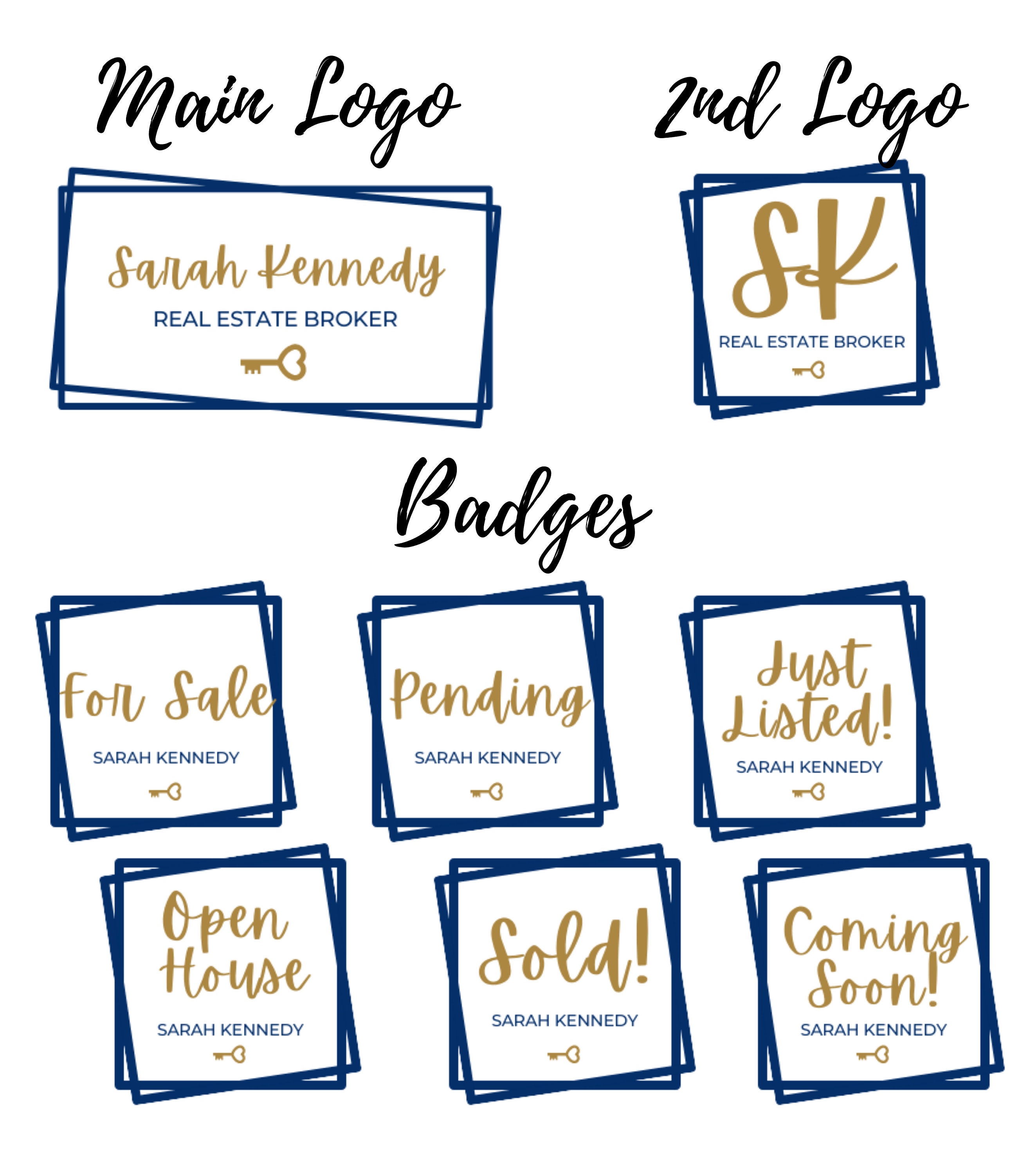 Realtor Logo Brand Kit Real Estate Logo Overlays Real - Etsy