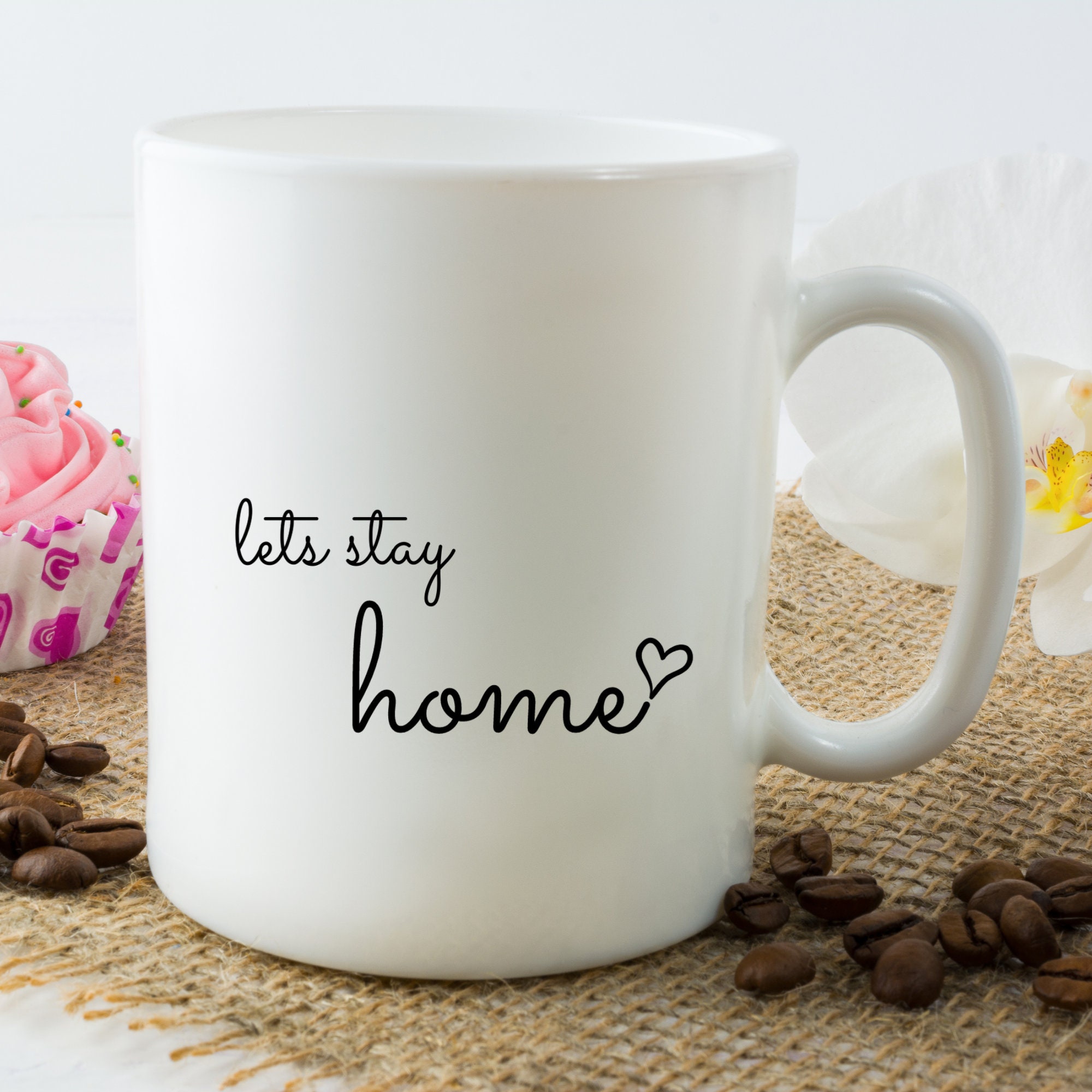 Let's Stay Home | Coffee Mug | Real Estate Mug | Closing Gift ...