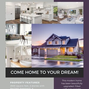 Real Estate Listing Flyer, QR Code, Real Estate Template, Just Listed ...