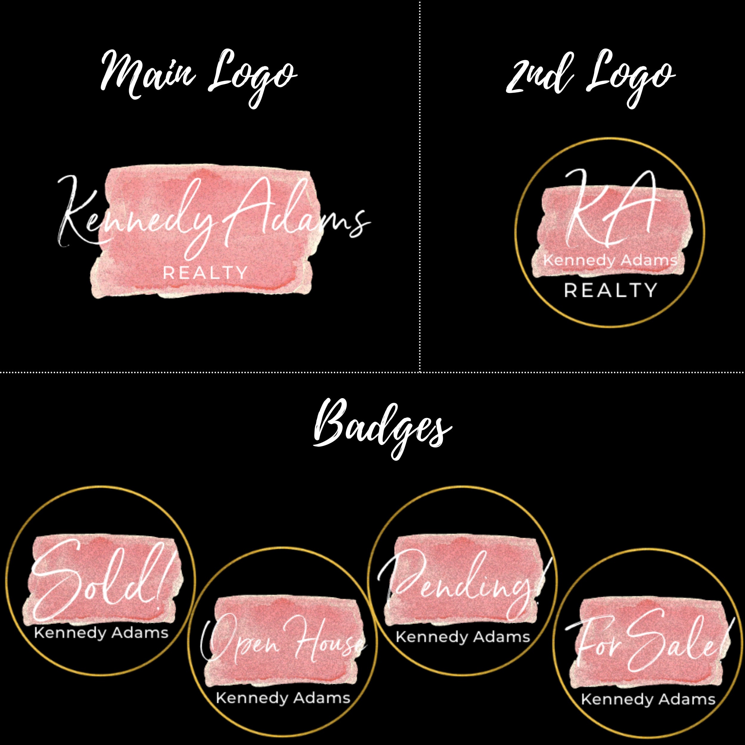 Realtor Logo Brand Kit Real Estate Logo Overlays Real Estate Badges ...