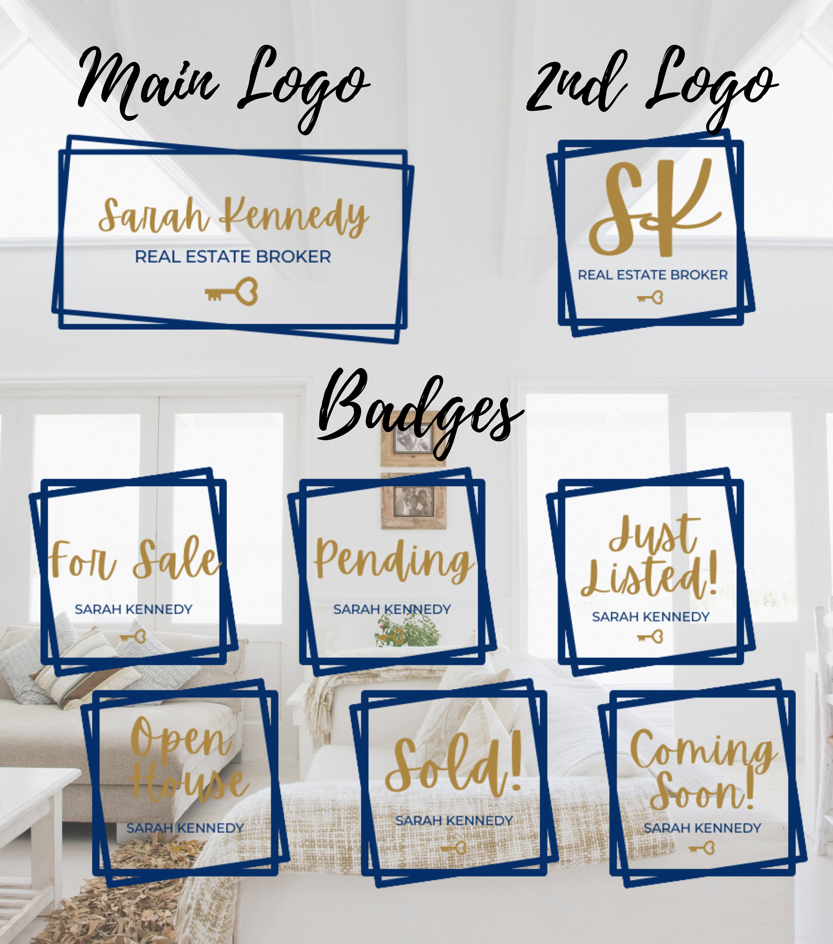 Realtor Logo | Brand Kit | Real Estate Logo | Overlays | Real Estate ...