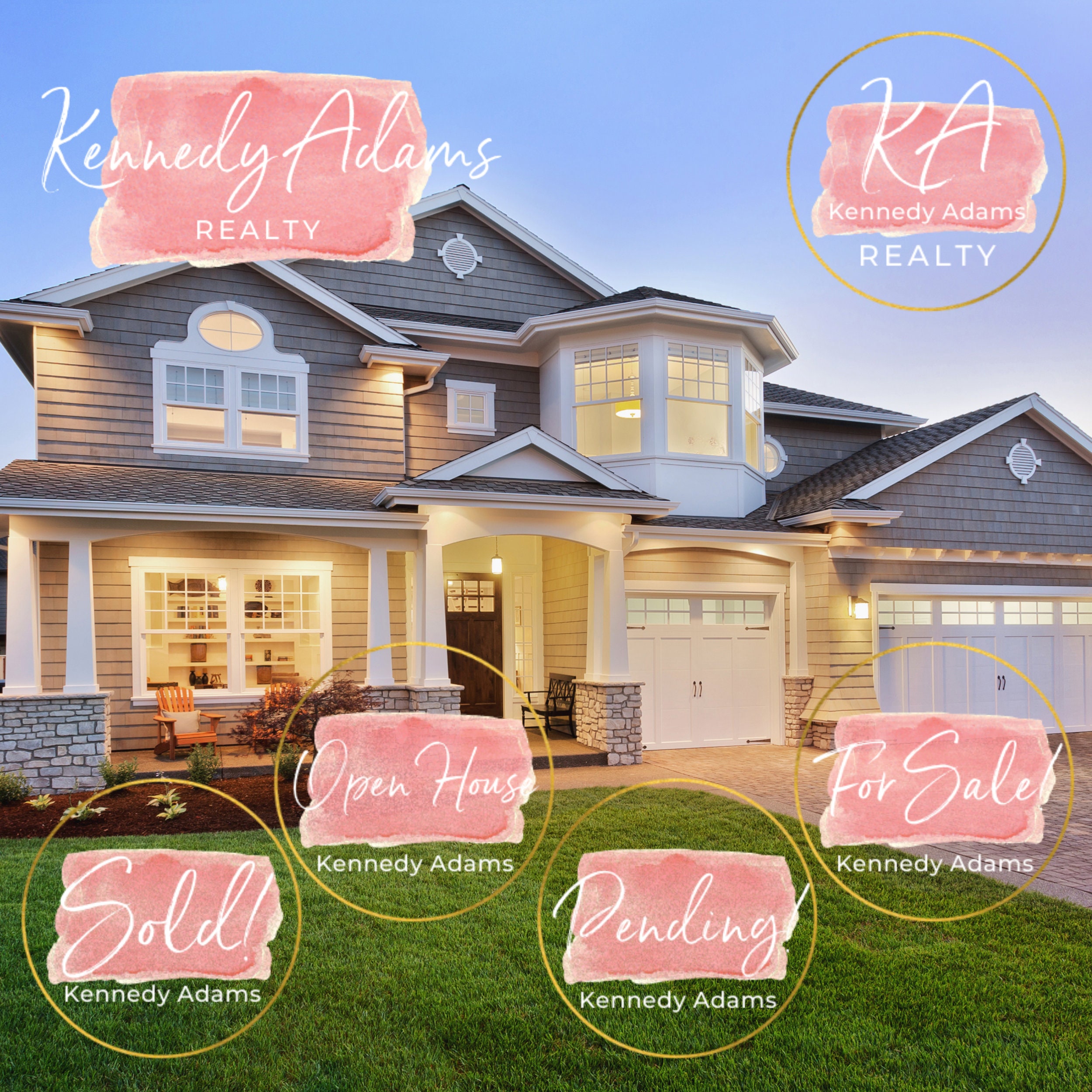 Realtor Logo Brand Kit Real Estate Logo Overlays Real Estate Badges ...