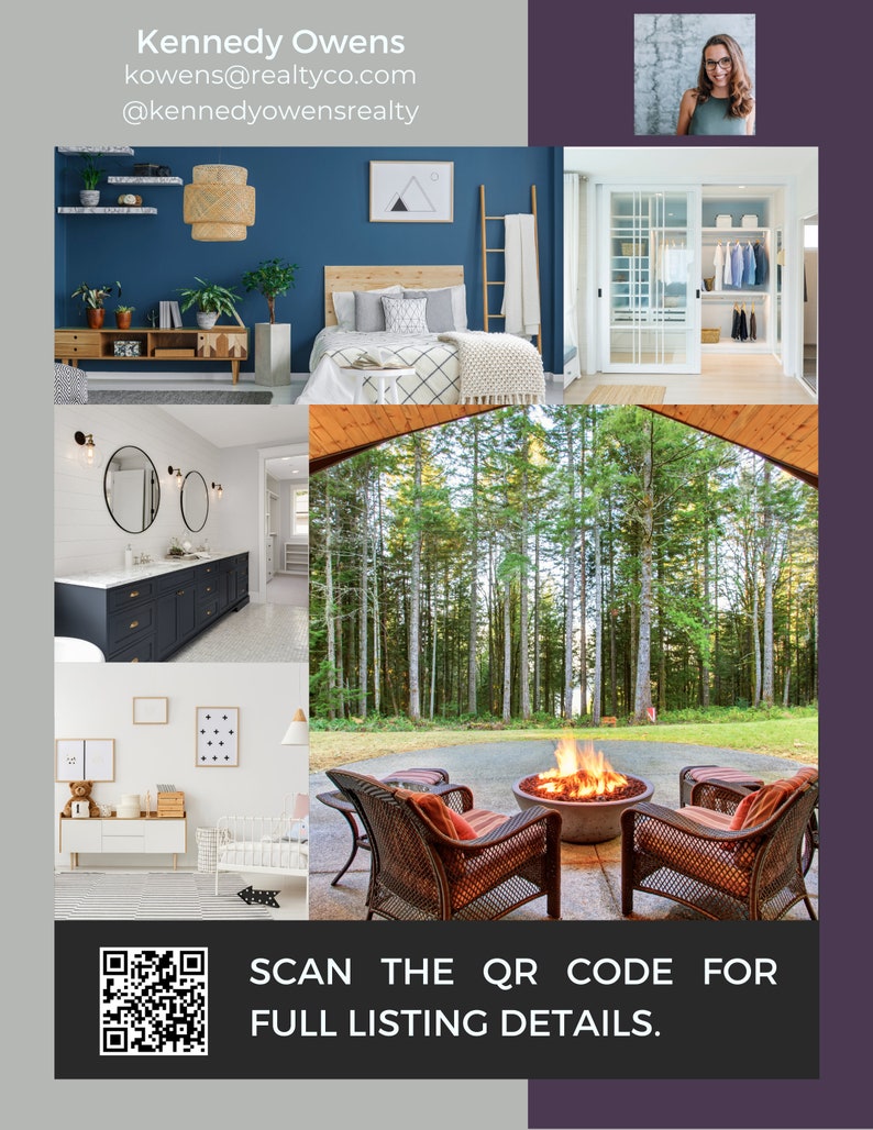 Real Estate Listing Flyer, QR Code, Real Estate Template, Just Listed ...