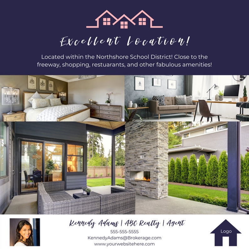 Real Estate Social Media Post, Just Listed Template, Instant Download ...