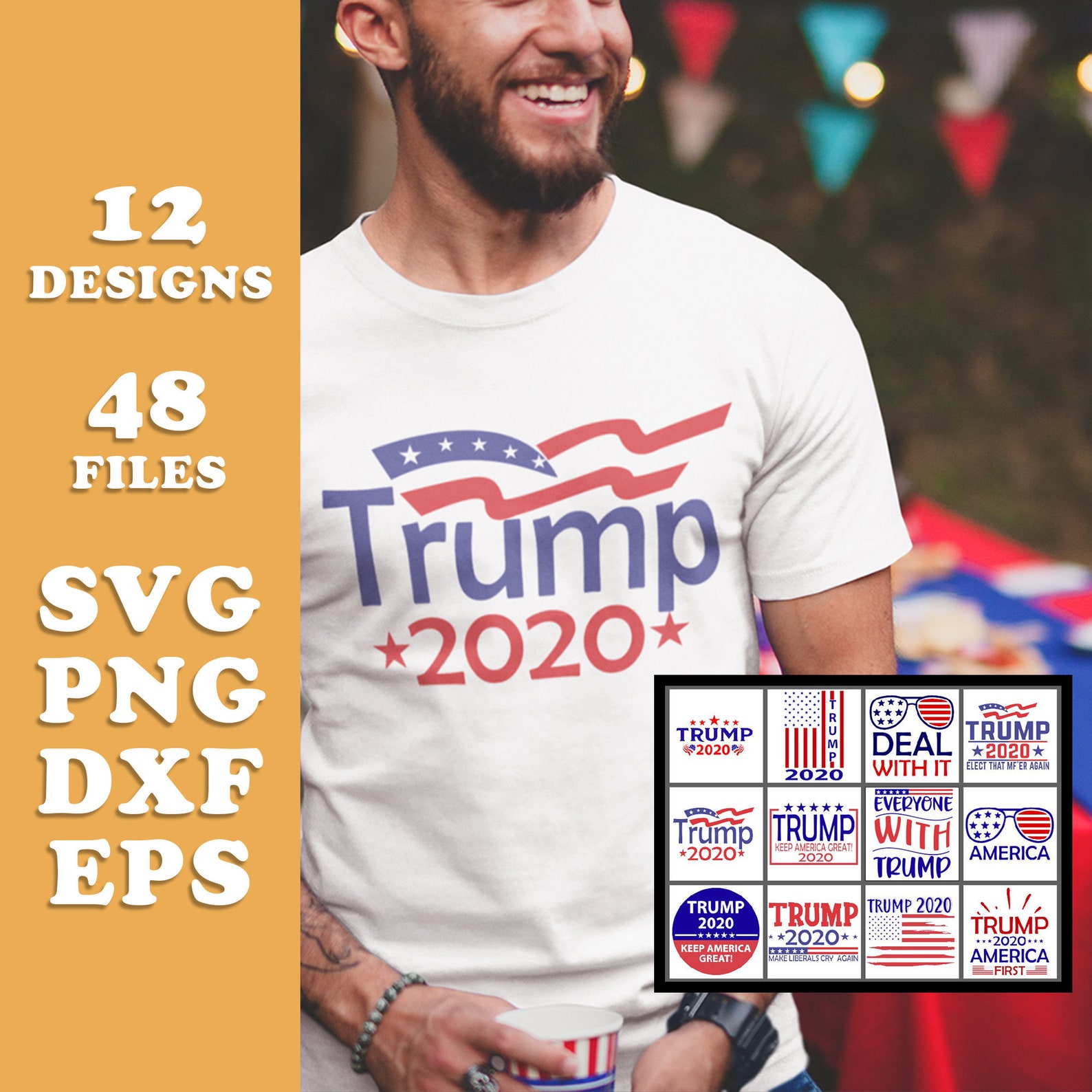 Trump Svg Bundle, Trump SVG, President Svg, 2020 Election Campaign ...