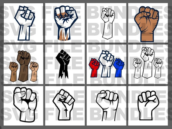 Black Lives Matter Blm Fists Bundle SVG PNG DFX and Eps File | Etsy