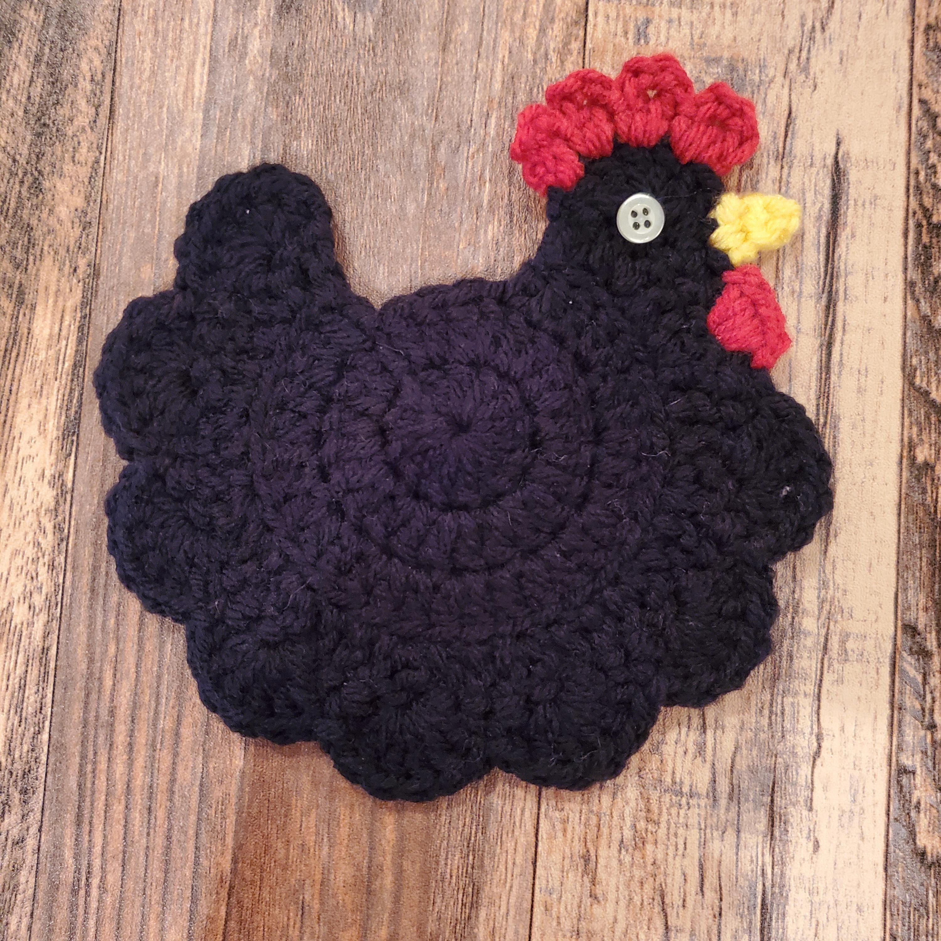 Handmade Crochet Chicken Coasters - Etsy