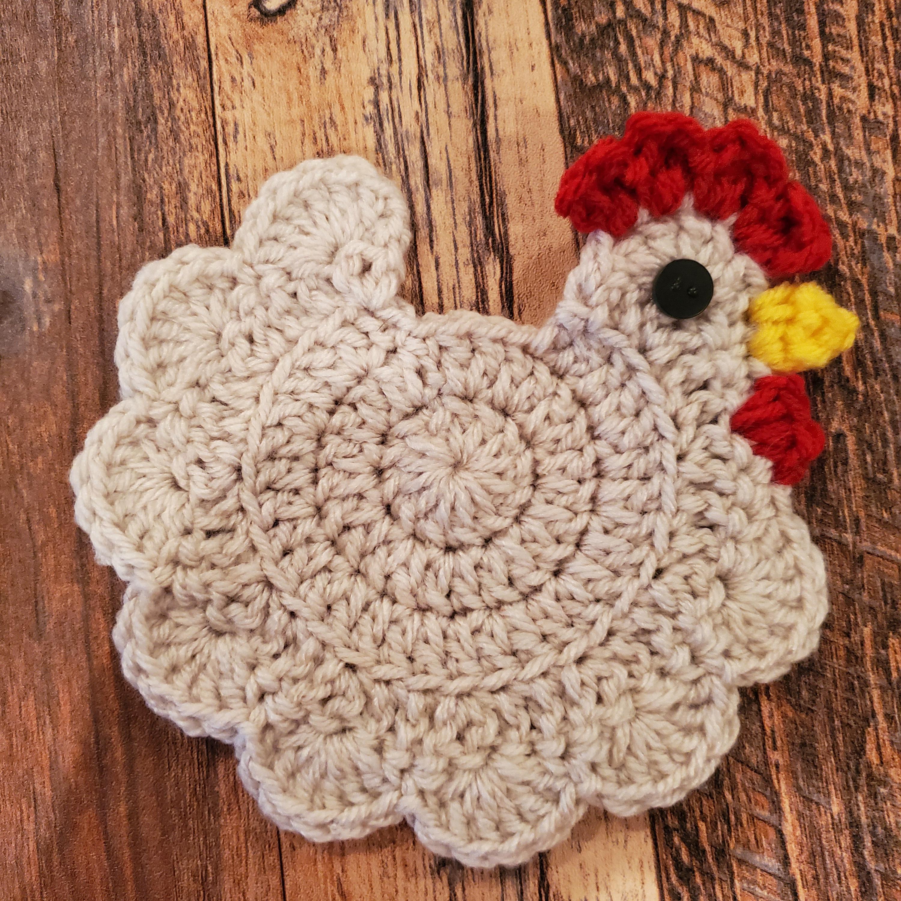 Handmade Crochet Chicken Coasters - Etsy