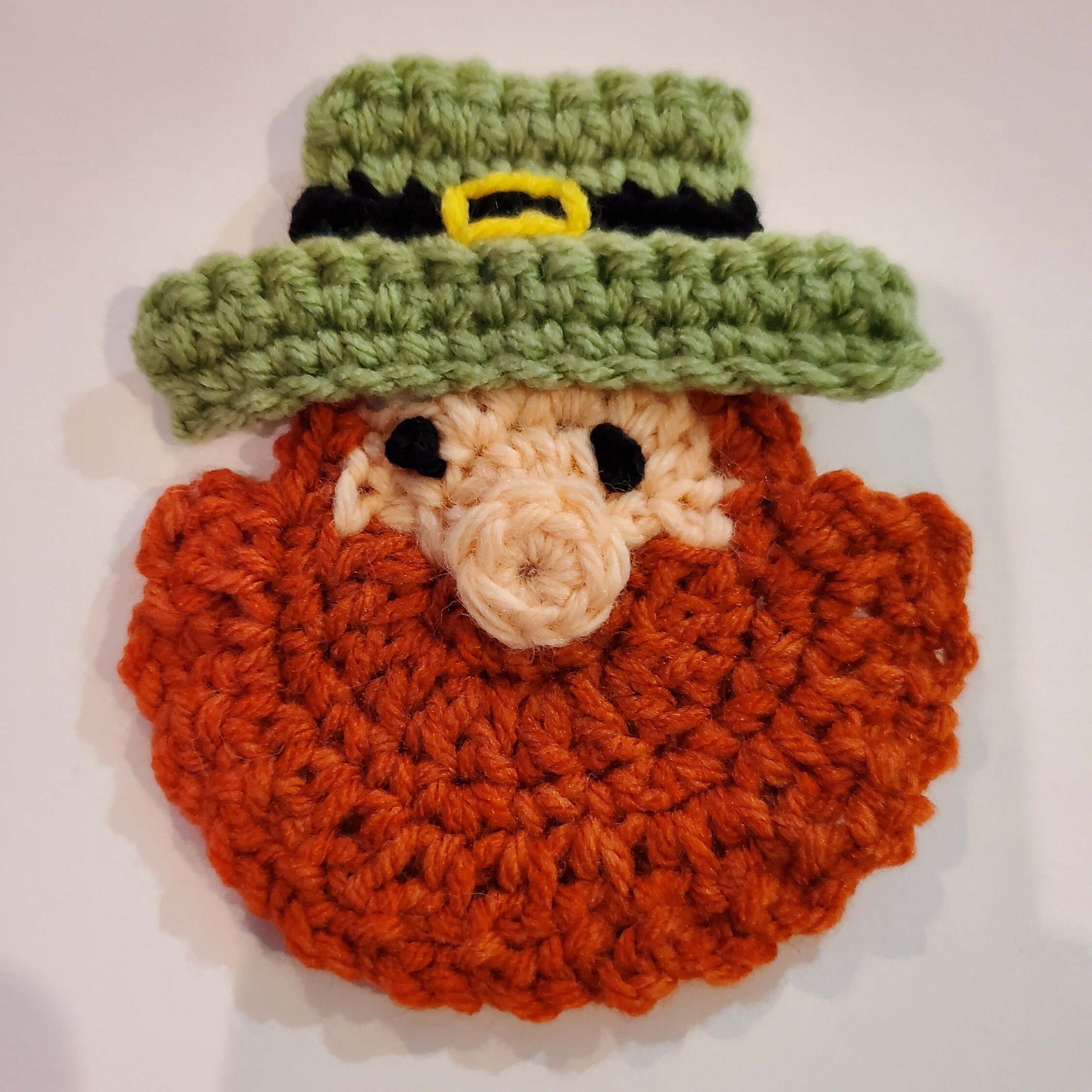 Handmade Crochet Leprechaun Face Magnets - Etsy
