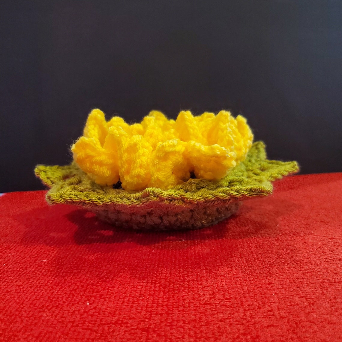 Handmade Crochet Sunflower Bloom Coaster Set - Etsy