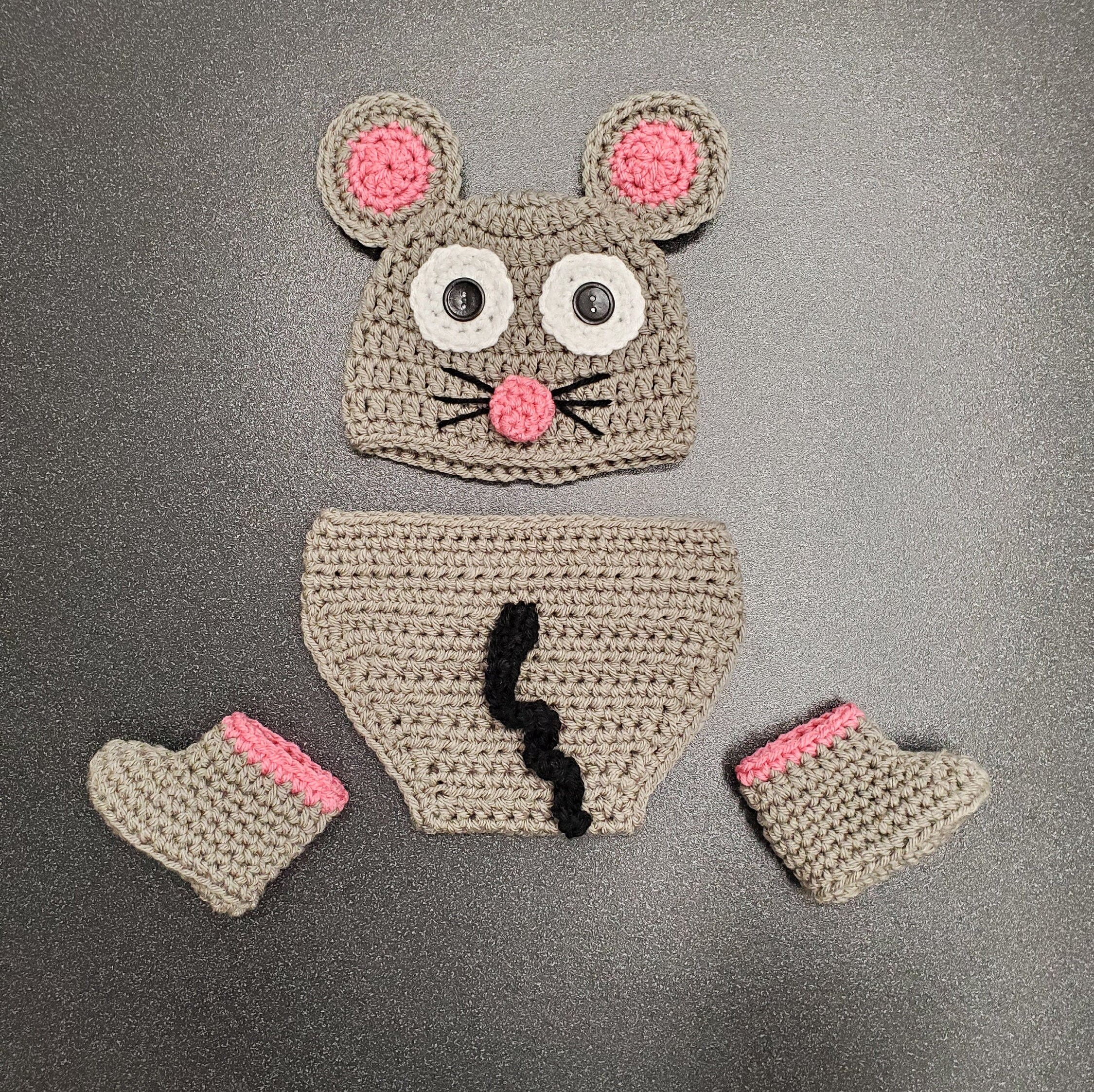 Sombrero de ganchillo ratón hecho a mano botines - Etsy España