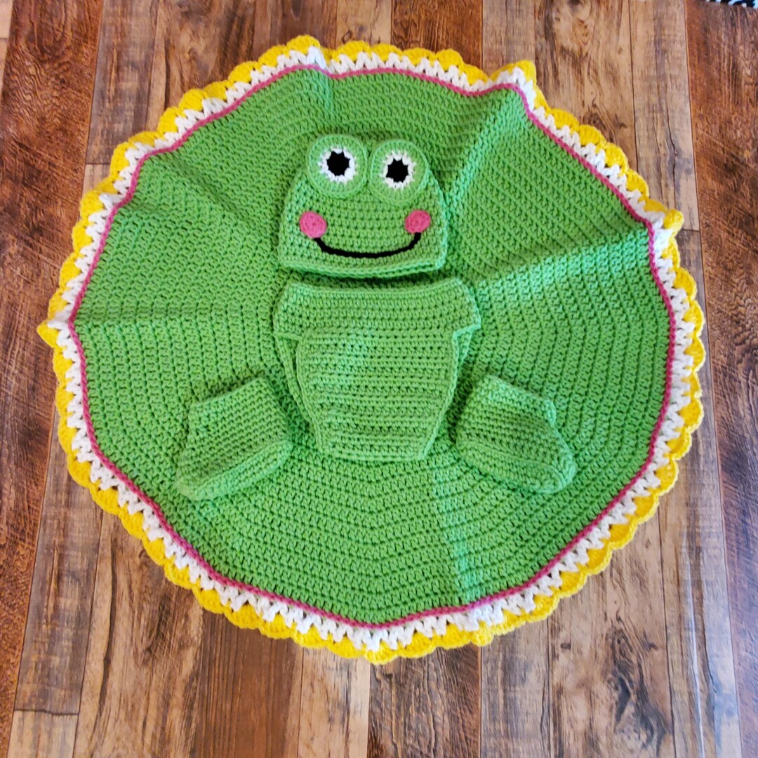 Handmade Crochet Happy Frog Baby Costume / Photo Prop Outfit With Hat ...