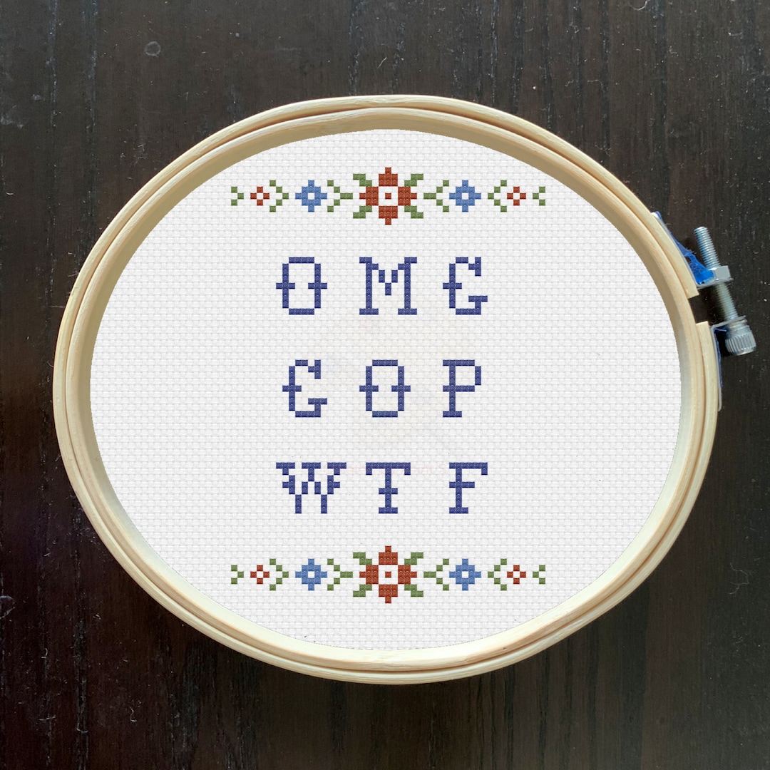 OMG GOP WTF Cross Stitch Pattern - Etsy