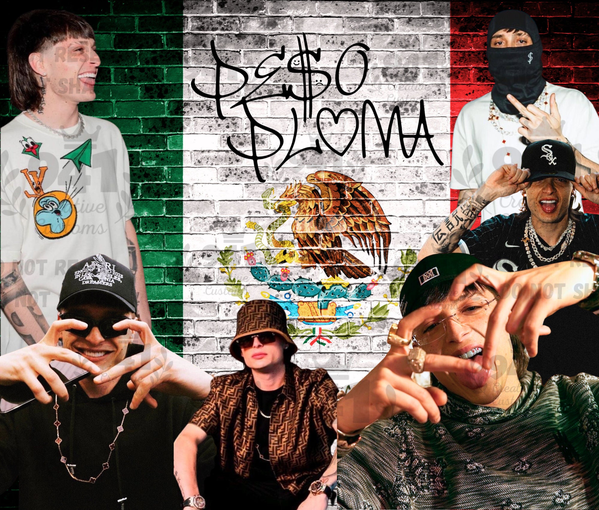 Peso Pluma Mexican Flag Png File for Sublimation 20 Oz Wrap - Etsy