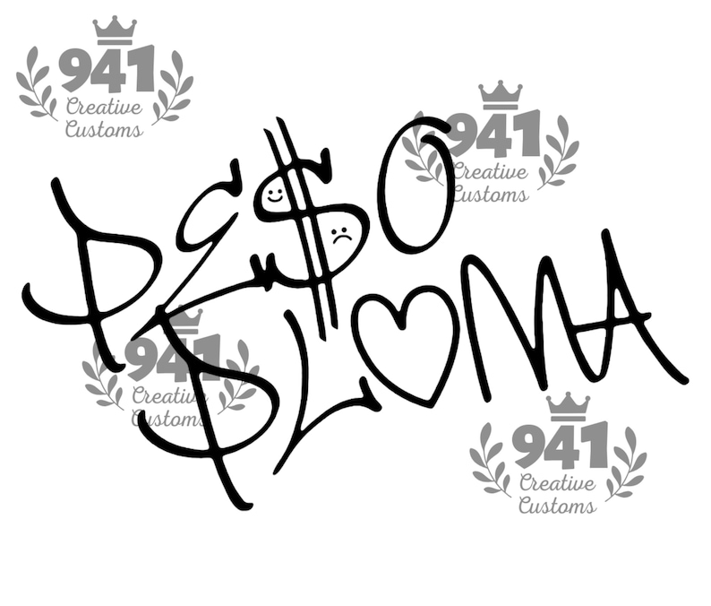 Archivo png del logo de Peso Pluma - Etsy México