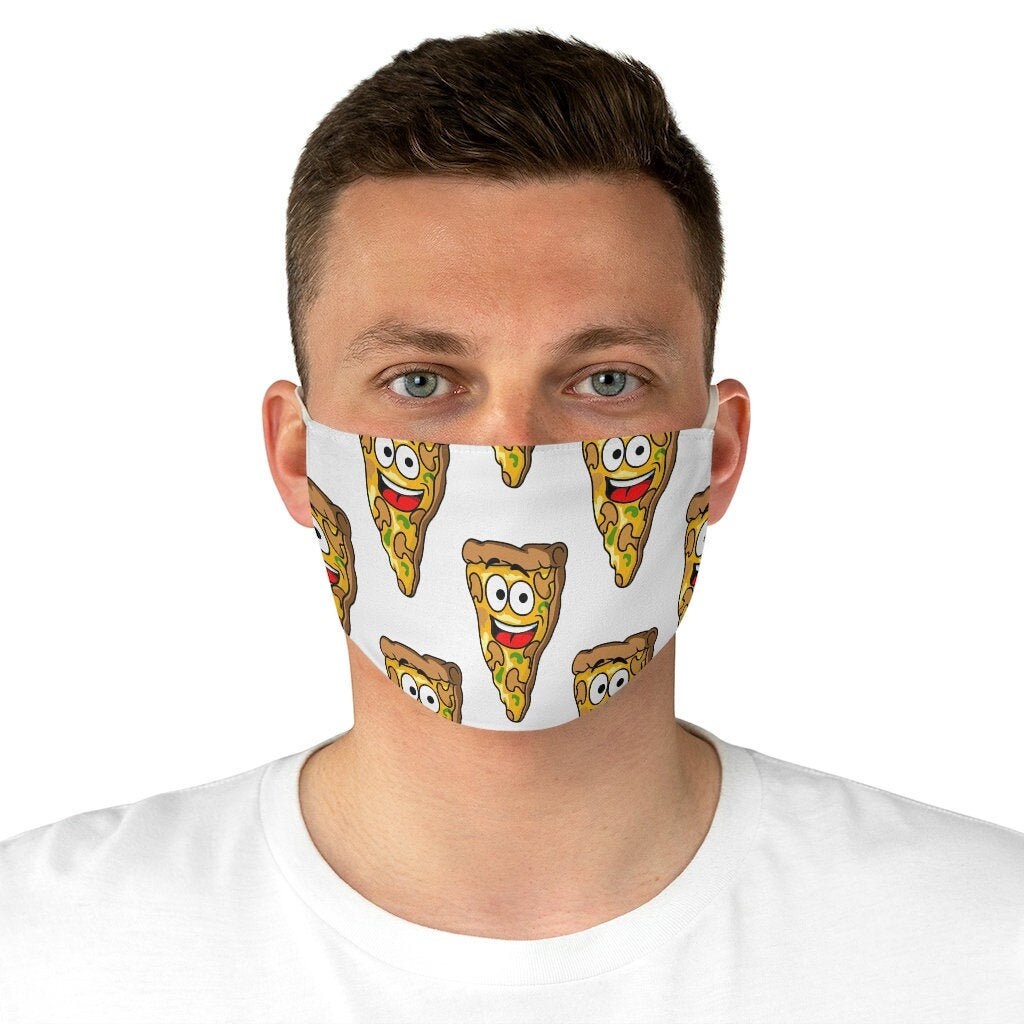 Funny pizza face mask cartoon pattern mask funny masks | Etsy