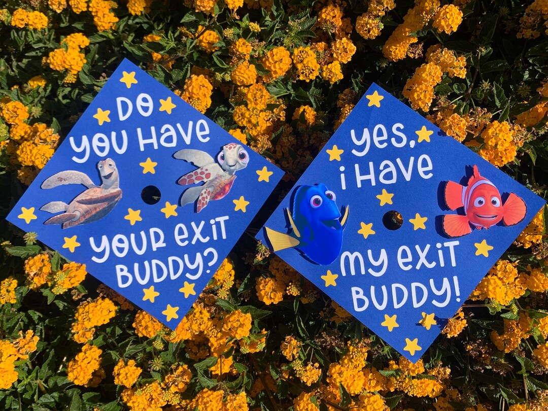 Exit Buddies, Graduation Cap Topper, Dory, 3D Photos, Graduation Topper ...