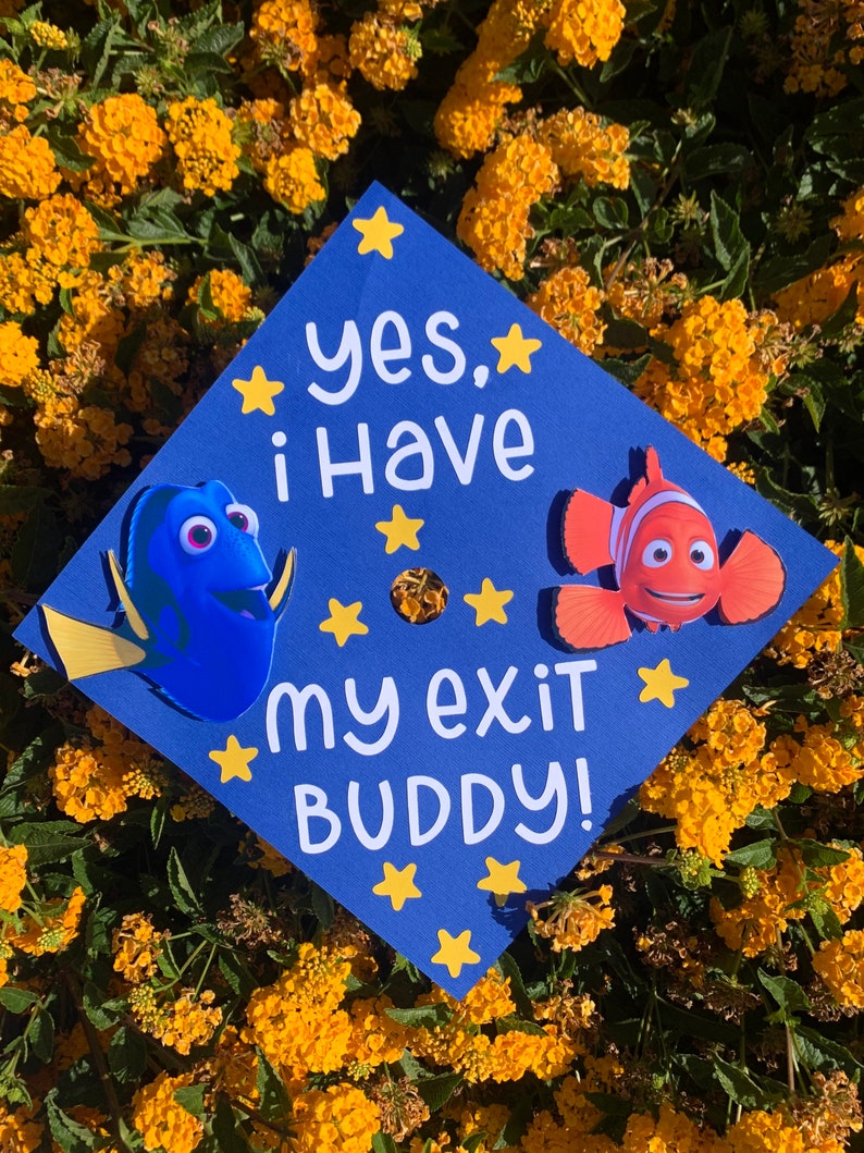 Exit Buddies Graduation Cap Topper Dory 3D Photos - Etsy