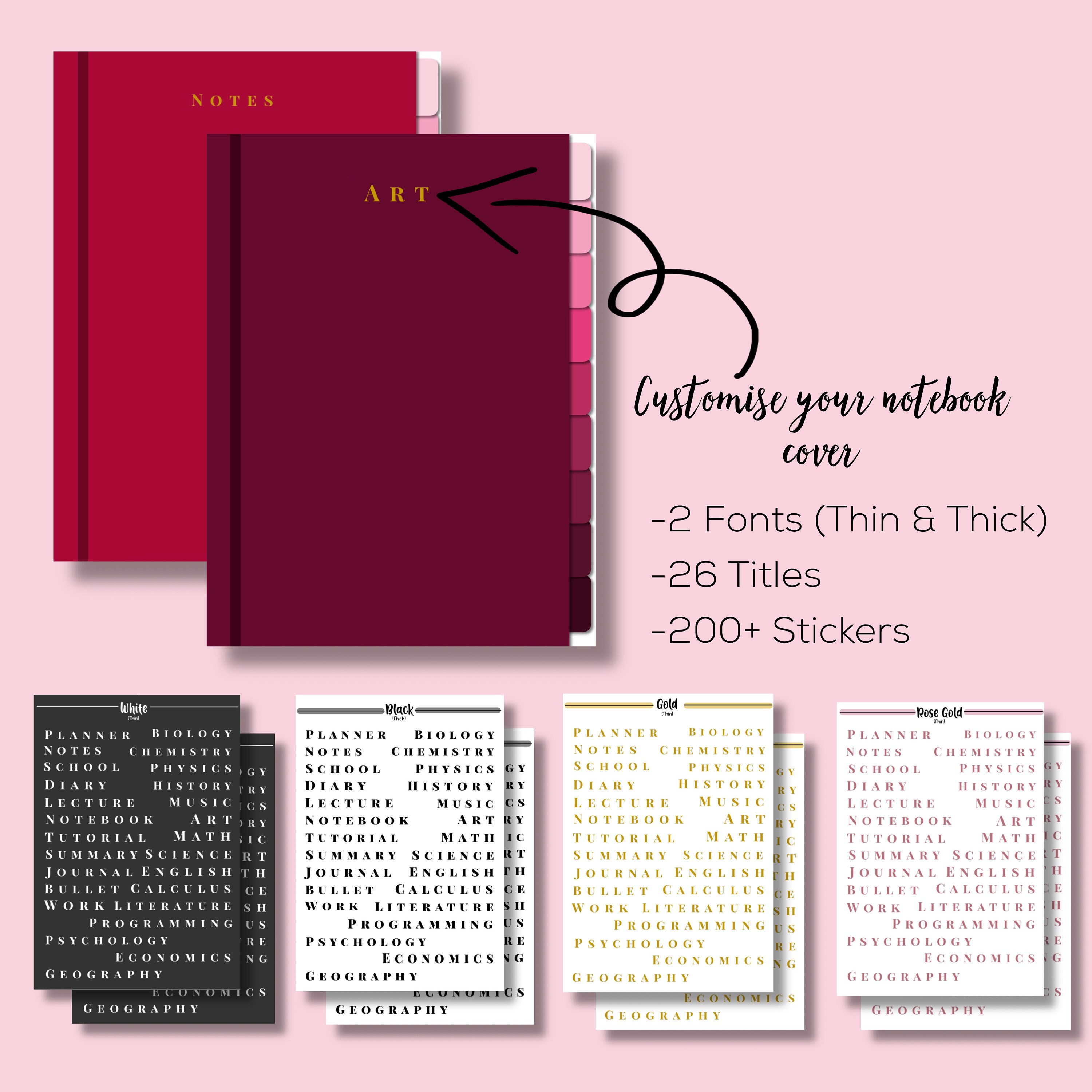 9 Tab Digital Notebook for Goodnotes, Notability, Noteshelf ...