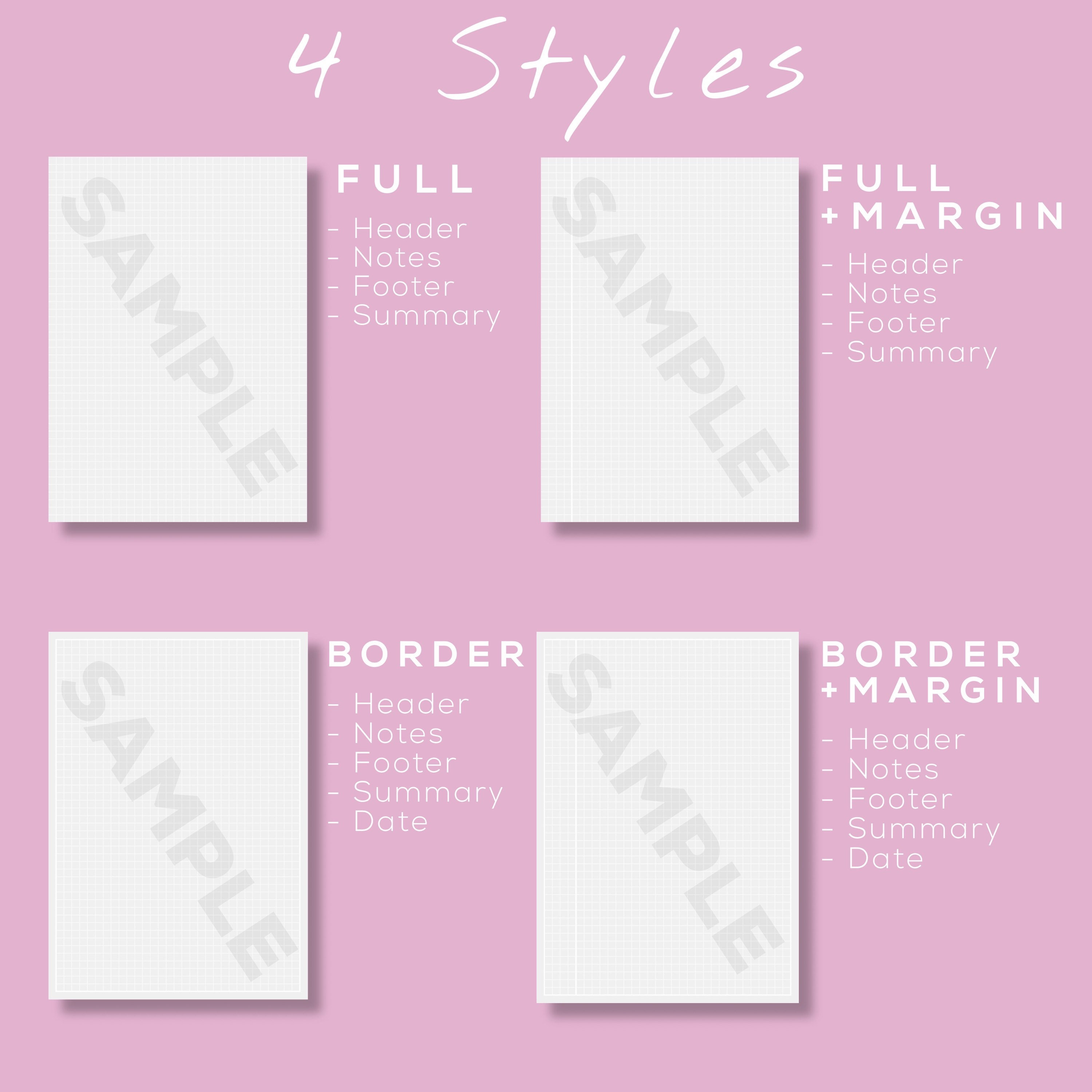 36 Whitelines for Goodnotes, Notability, Noteshelf Templates | A4 Lines ...