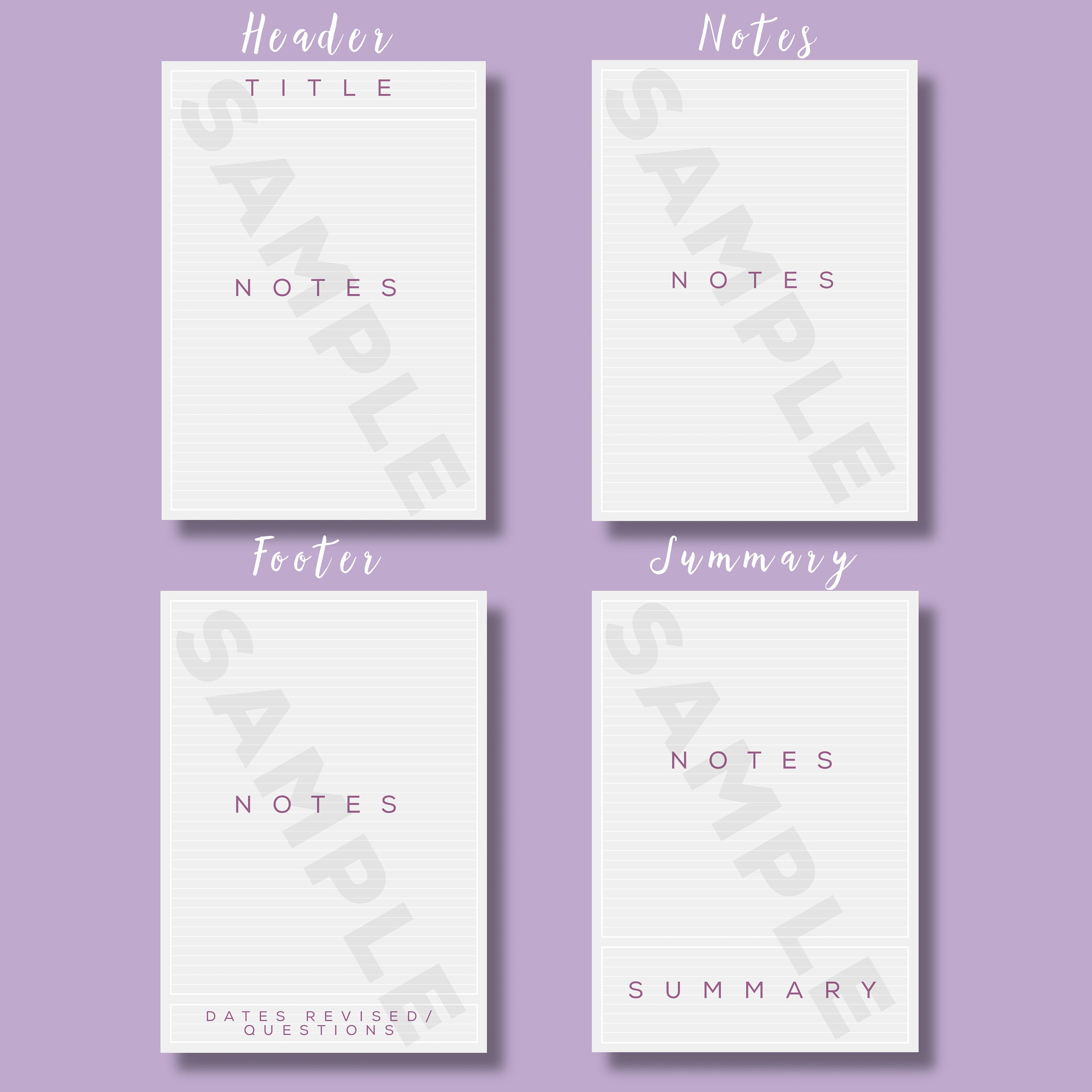 18 Whitelines for Goodnotes, Notability, Noteshelf Templates | A4 Lined ...