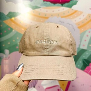 Embroidered Bobaholic Monochrome Dad Cap - Etsy