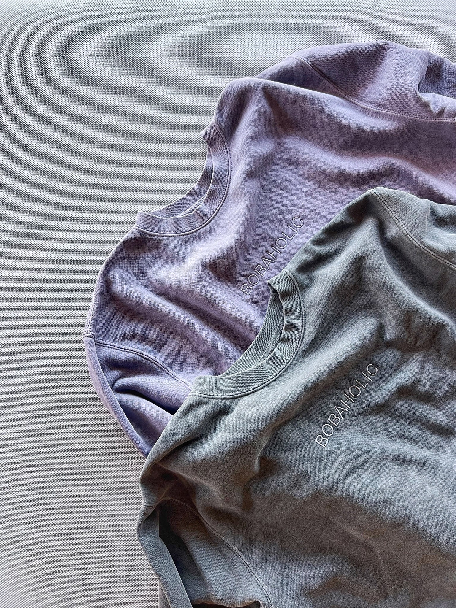 Embroidered Bobaholic Monochrome Crewneck Sweatshirts - Etsy