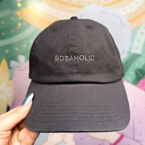 Embroidered Bobaholic Monochrome Dad Cap - Etsy